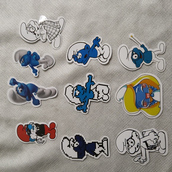 Other | Smurf Stickers Smurfette Papa Smurf Bundle 5 | Poshmark